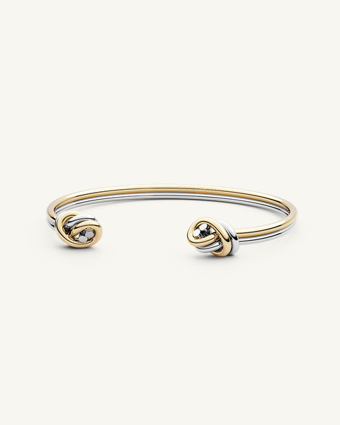 Dual Knot Twin Bangle Polished | Waldor & Co. Bracelets – WALDOR & CO.